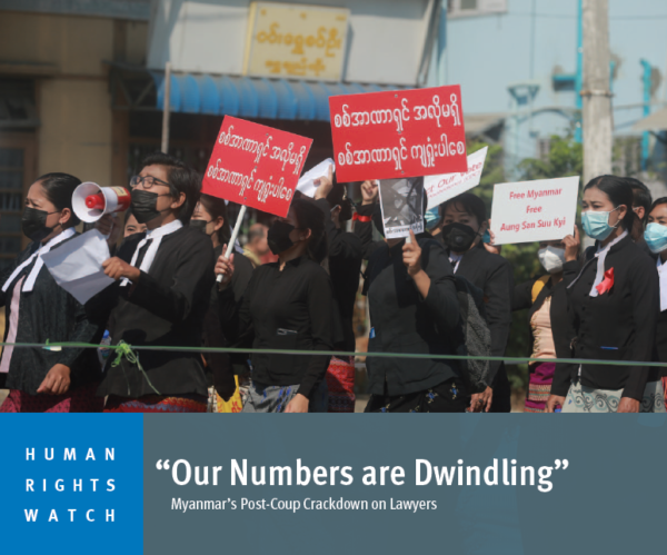 Launch report on Myanmar by Human Rights Watch: “Our Numbers Are ...